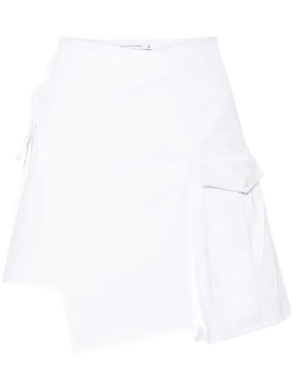 Amen Asymmetric Twill Miniskirt