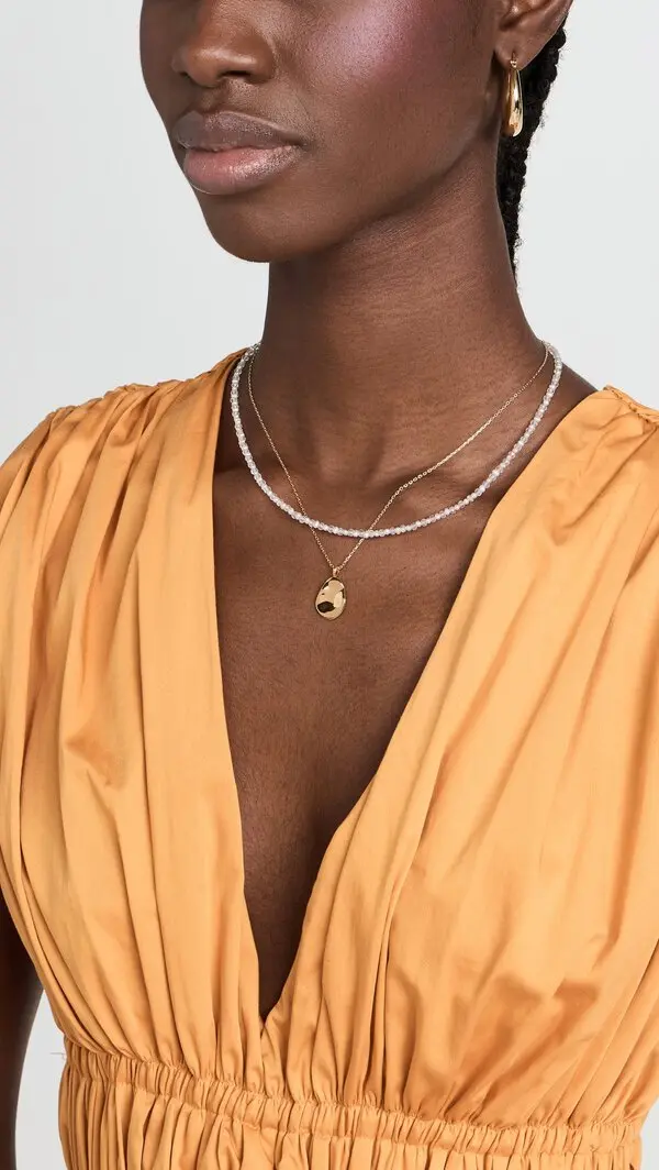 Jia Jia April Quartz Beaded Necklace - Crystal