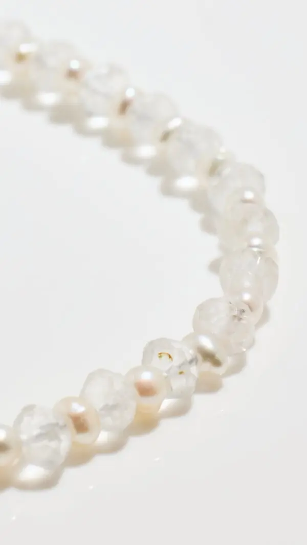 Jia Jia April Quartz Beaded Necklace - Crystal