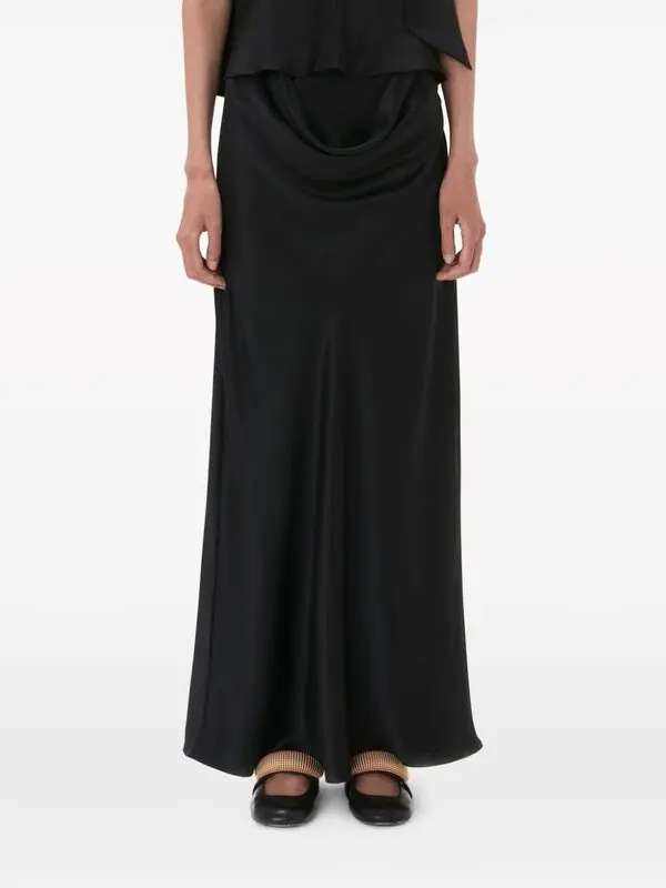 JW Anderson Draped Silk Maxi Skirt