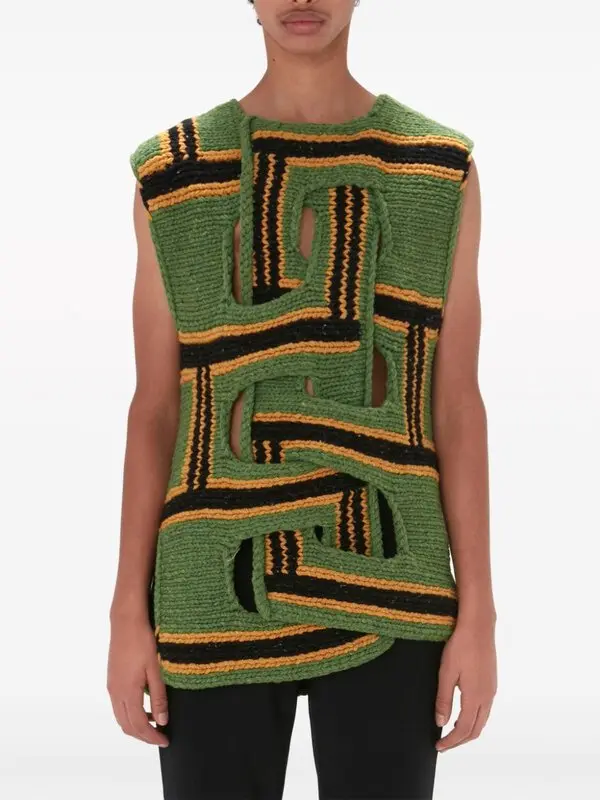 JW Anderson Interwoven Striped Wool Vest