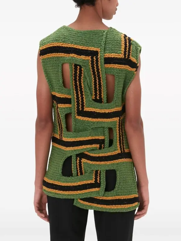 JW Anderson Interwoven Striped Wool Vest