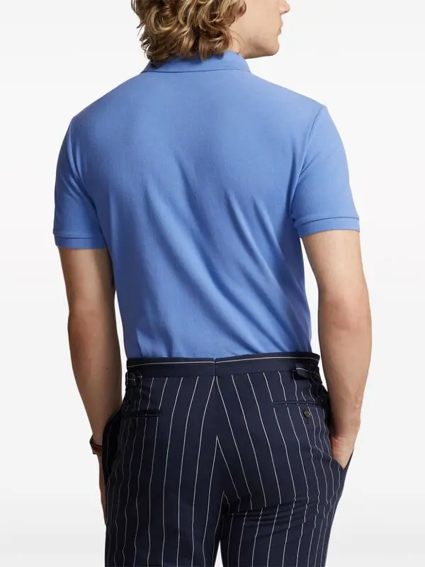 Polo Ralph Lauren Embroidered Cotton Polo Shirt - Blue