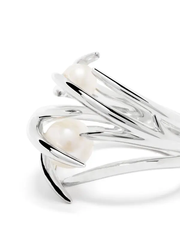 SHAUN LEANE Cherry Blossom Pearl Ring - Silver
