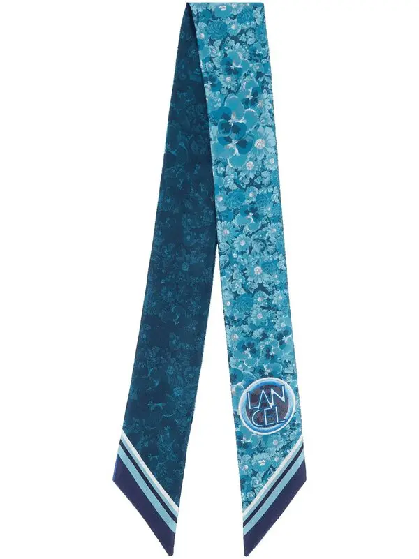 LANCEL Roxanne Flowers-print Silk Scarf