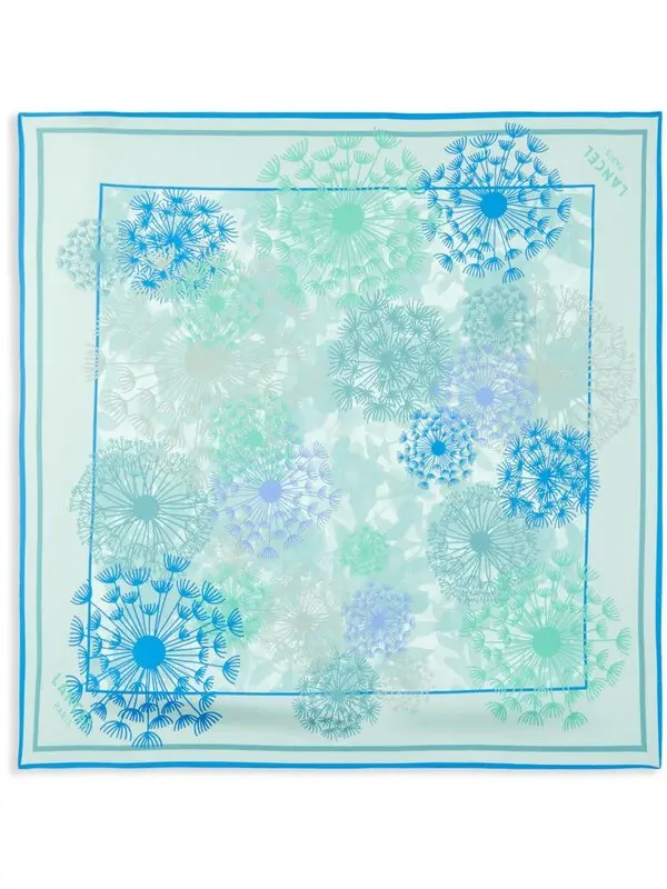 LANCEL Square 70 Firework-print Silk Scarf