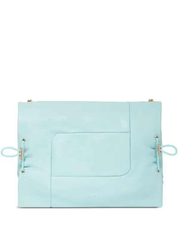 LANCEL Large Leather Crossbody Bag - Blue