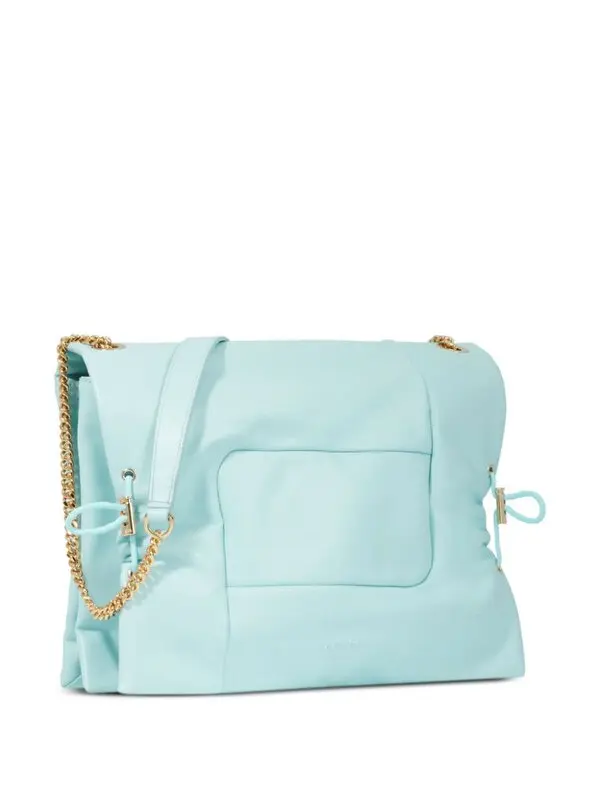 LANCEL Large Leather Crossbody Bag - Blue