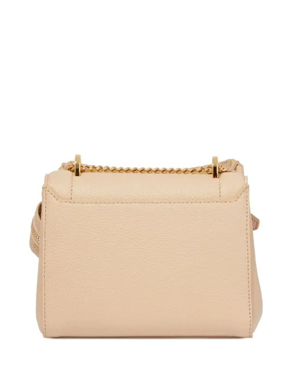 LANCEL Small Ninon De Leather Flap Bag - Neutrals