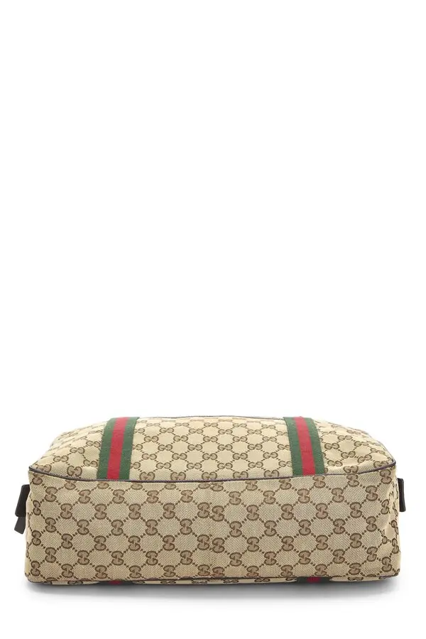Gucci Original Gg Monogram Web Trim Briefcase