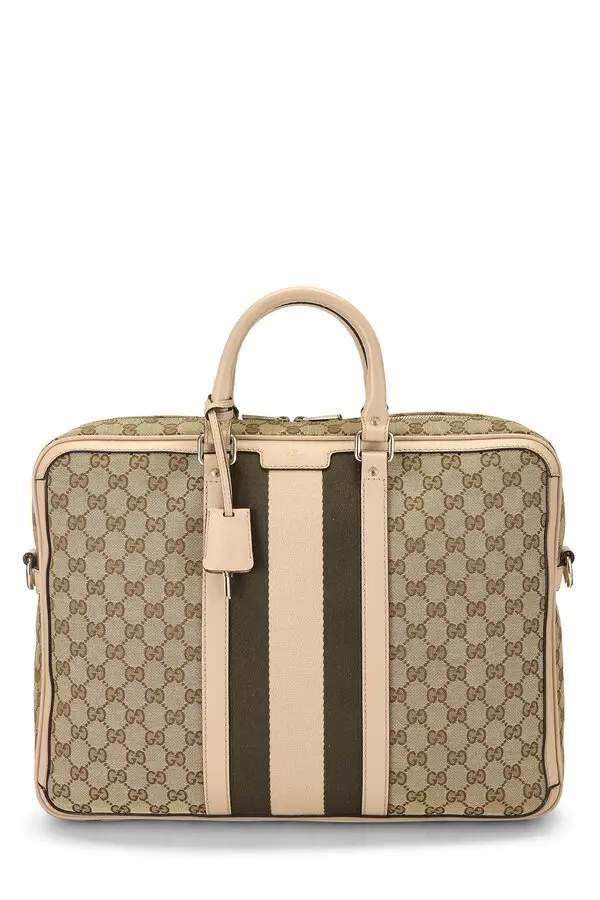 Gucci Original Gg Web Briefcase - Pink