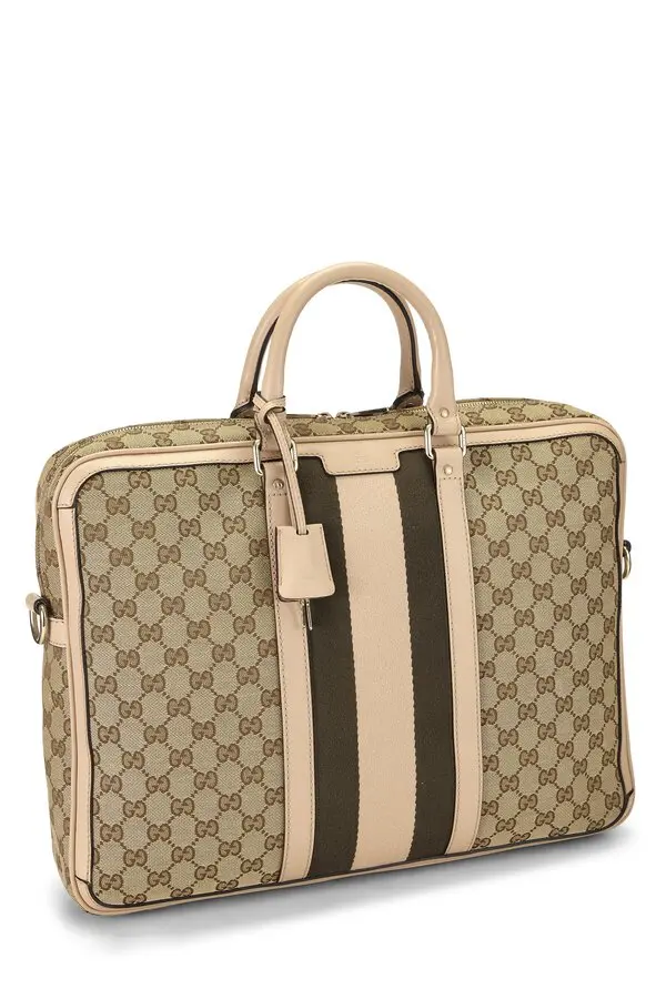 Gucci Original Gg Web Briefcase - Pink