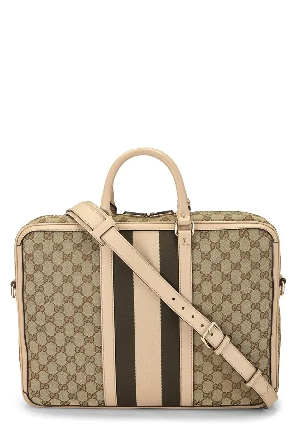 Gucci Original Gg Web Briefcase - Pink