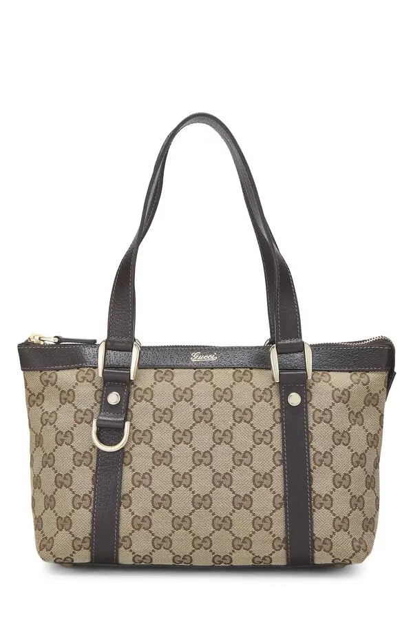 Gucci Original Gg Canvas Abbey Zip Tote - Beige