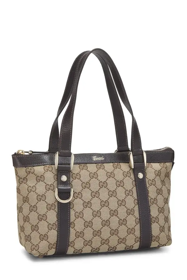 Gucci Original Gg Canvas Abbey Zip Tote - Beige