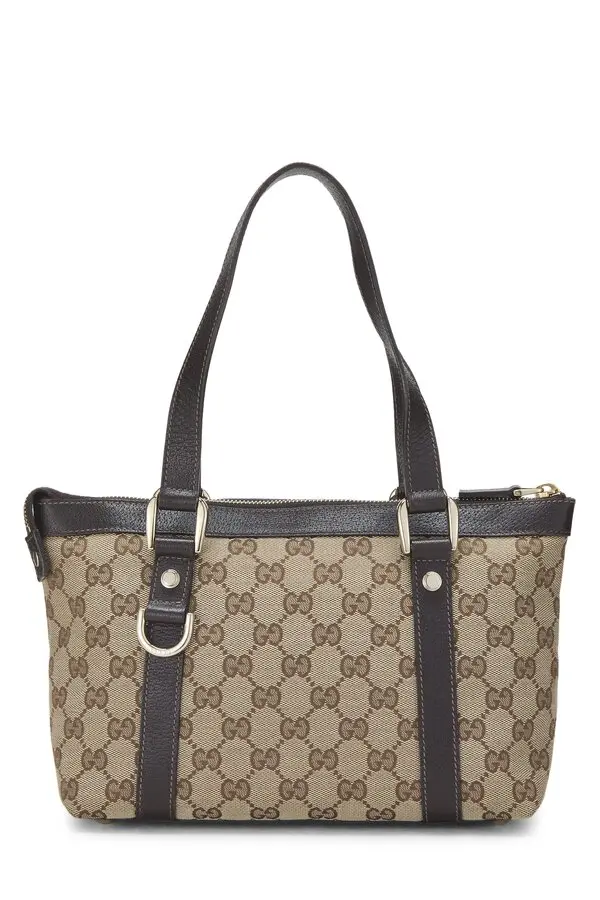 Gucci Original Gg Canvas Abbey Zip Tote - Beige