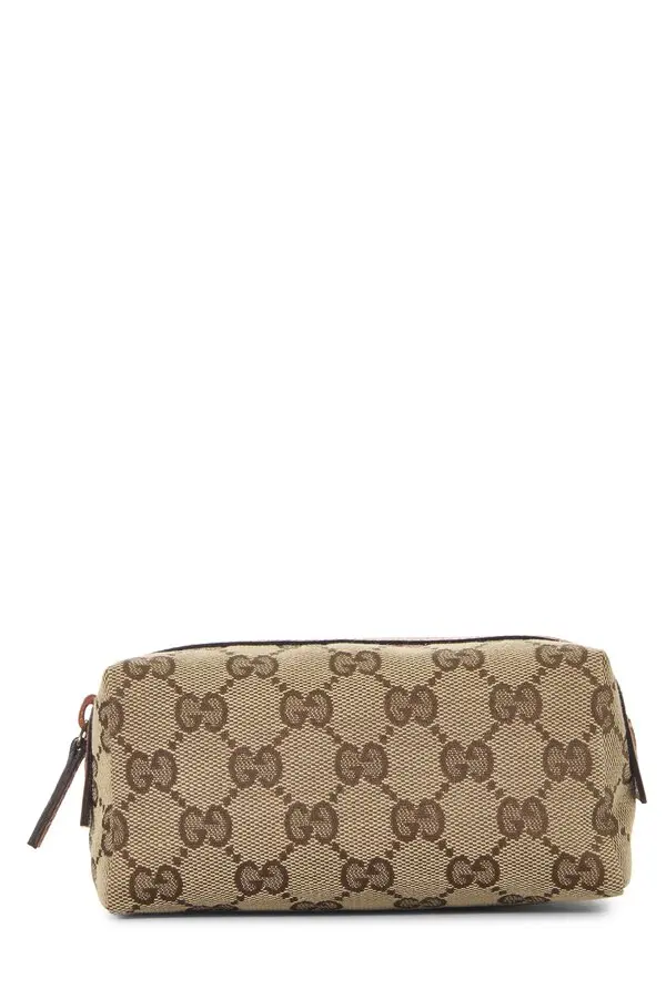 Gucci Original Gg Canvas Cosmetic Pouch - Brown