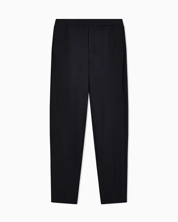 Giorgio Armani Technical Waffle Trousers - Black