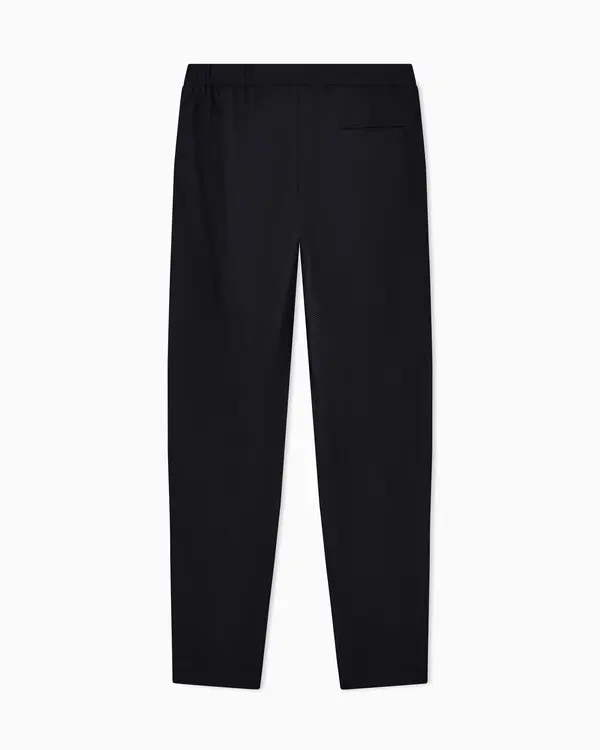 Giorgio Armani Technical Waffle Trousers - Black