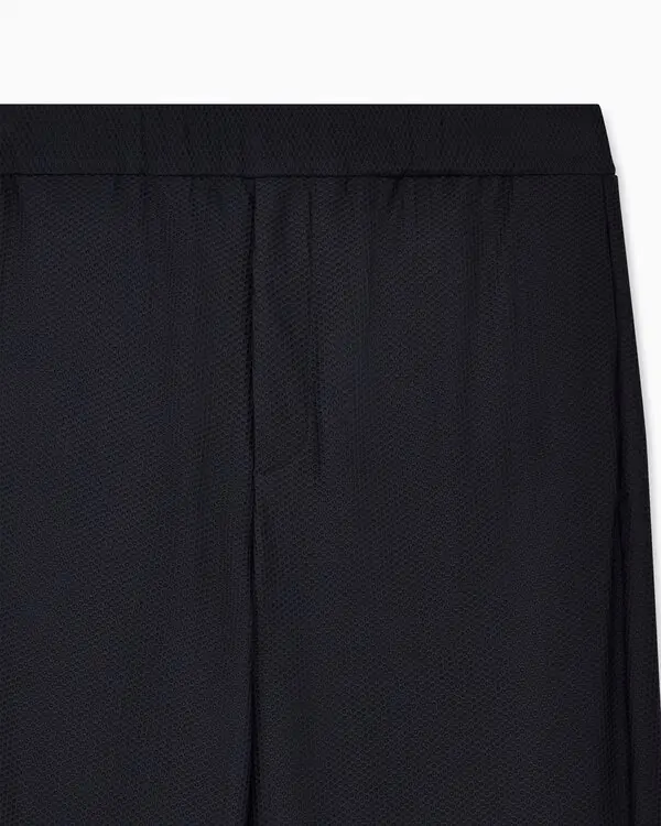 Giorgio Armani Technical Waffle Trousers - Black
