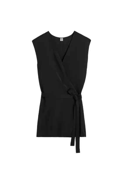 TOTEME Twisted Satin Tie Top