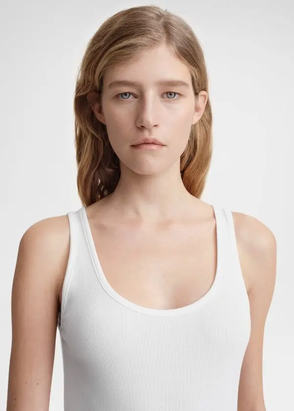 TOTEME Classic Rib Tank - White