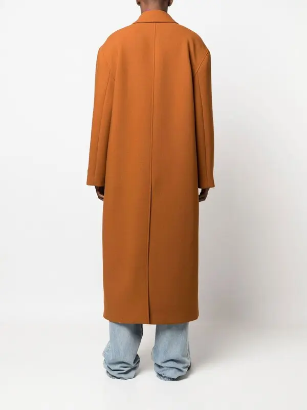 Gucci Orange Double-breasted Wool Coat