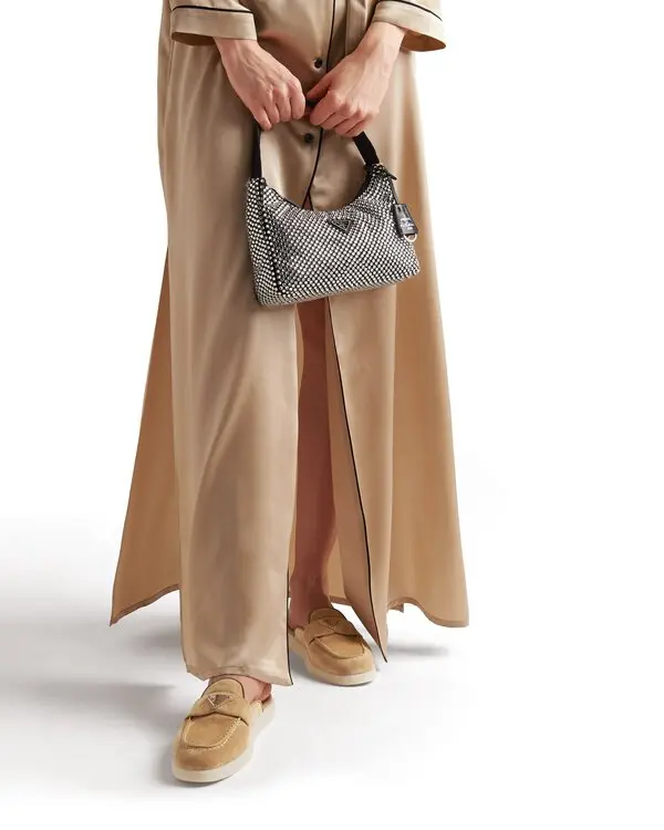 Prada Suede Mules - Neutral