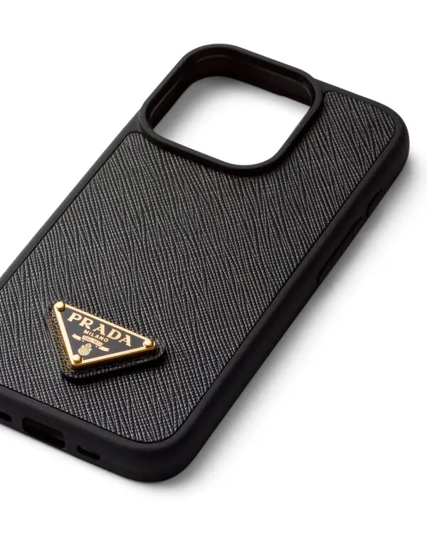 Prada Saffiano Leather Cover For Iphone 15 Pro