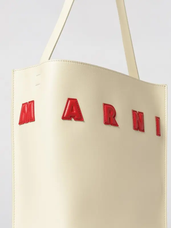 Marni Logo Shoulder Bag - Ivory