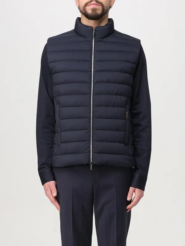 MOORER Quilted Vest - Blue