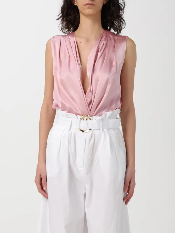 Pinko Sleeveless Draped Bodysuit - Pink