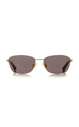 Bottega Veneta Square-frame Metal Sunglasses