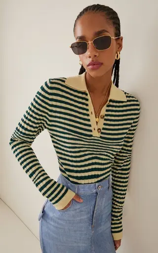 Bottega Veneta Square-frame Metal Sunglasses