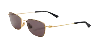 Bottega Veneta Square-frame Metal Sunglasses