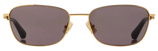 Bottega Veneta Square-frame Metal Sunglasses - Grey