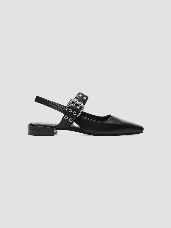 Rag & Bone Astra Leather Slingback Sandals - Black