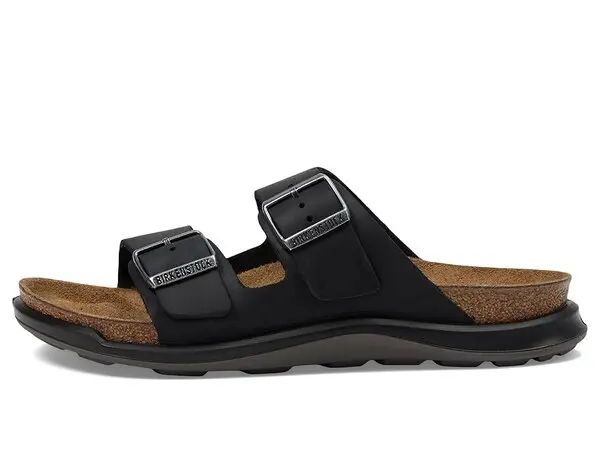BIRKENSTOCK Arizona Rugged Leather Sandals - Black