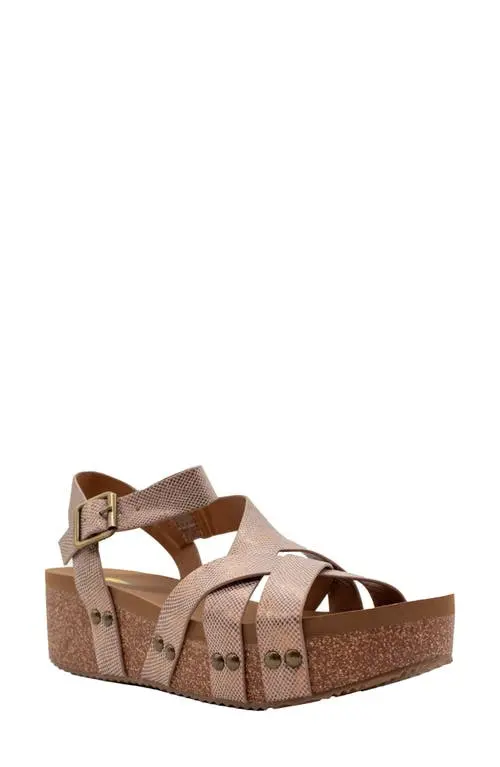 VOLATILE Sand Castle Platform Sandals - Bronze