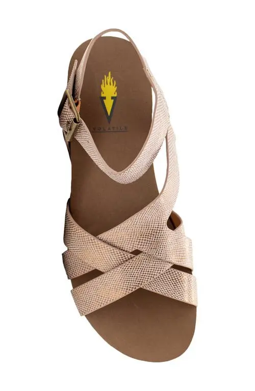 VOLATILE Sand Castle Platform Sandals - Bronze