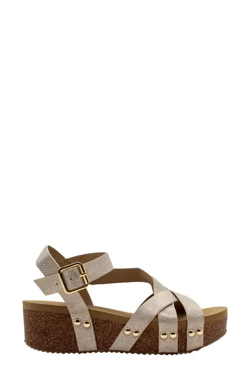 VOLATILE Sand Castle Platform Sandals - Champagne