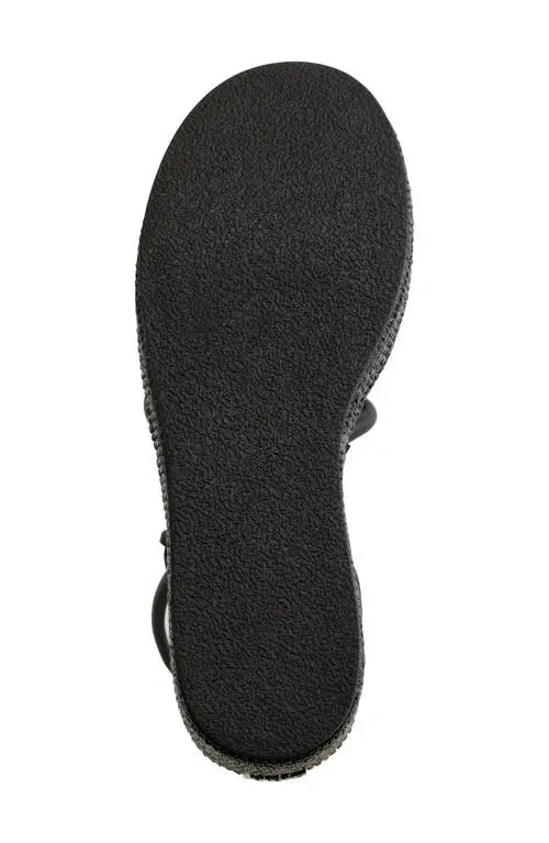 Dkny Cyrilla Raffia Wedge Platform Sandals - Black