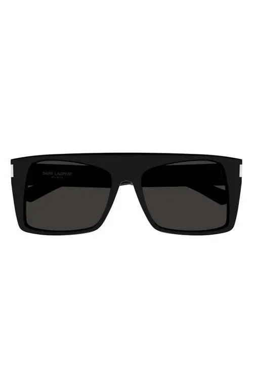Saint Laurent Vitti 58mm Square Sunglasses - Black