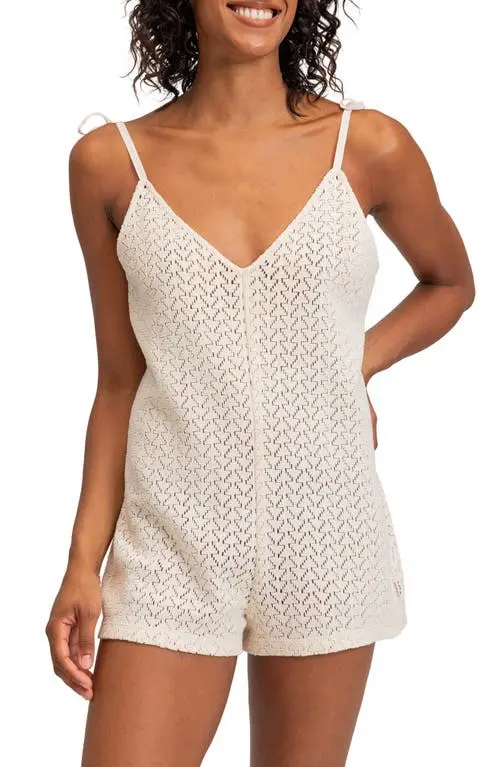 Roxy Ocean Riders Knit Cover-up Romper - Tapioca