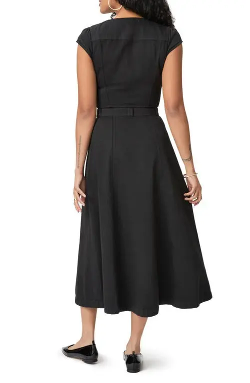 Paige Aida Cotton Blend Midi A-line Shirtdress