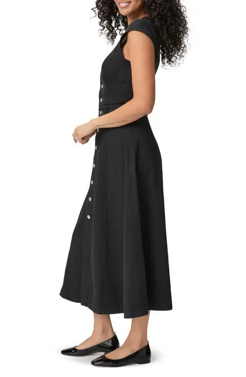 Paige Aida Cotton Blend Midi A-line Shirtdress