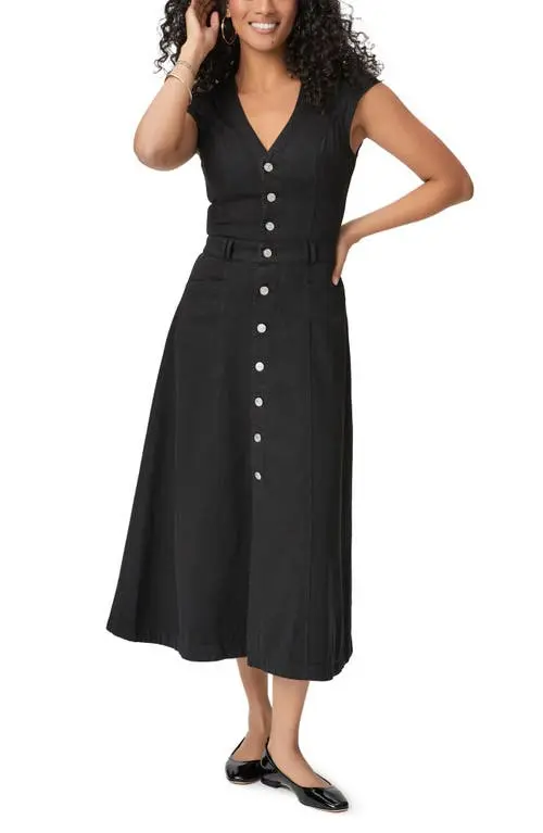 Paige Aida Cotton Blend Midi A-line Shirtdress