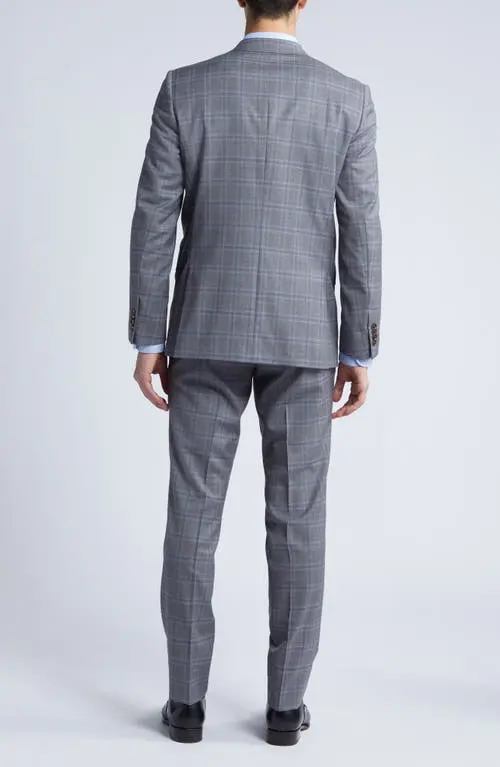 Ted Baker London Jay Slim Fit Windowpane Check Wool Suit