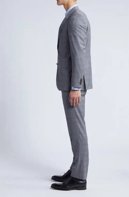 Ted Baker London Jay Slim Fit Windowpane Check Wool Suit