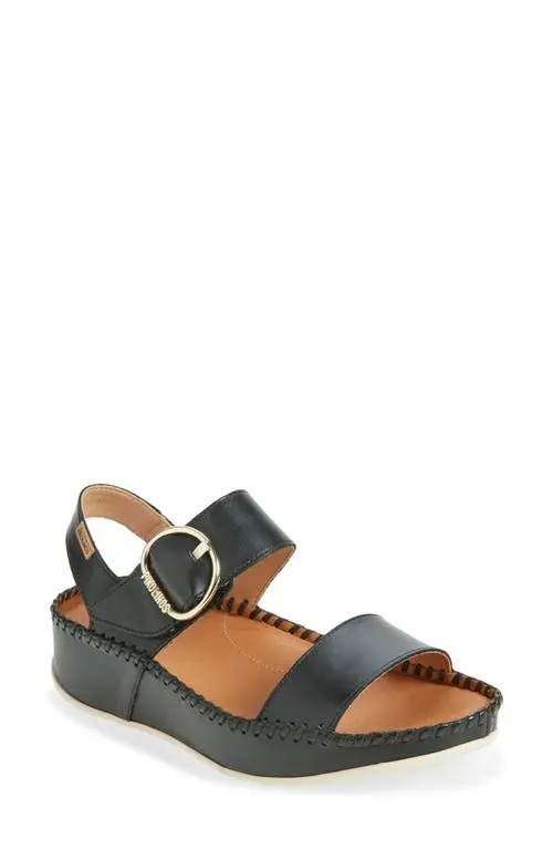 Pikolinos Marina Platform Sandals - Black